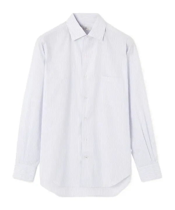 Loro Piana Striped Shirt - White Lilac Stripe | Editorialist